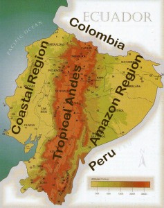 Ecuador Hotspots and Regions - 10,000 Birds