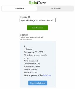 eBird Weather: RainCrow Q&A - 10,000 Birds