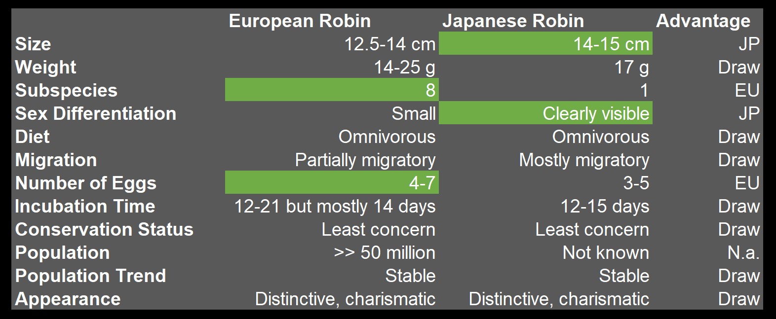 Factors to consider when selecting a robin - 10,000 Birds